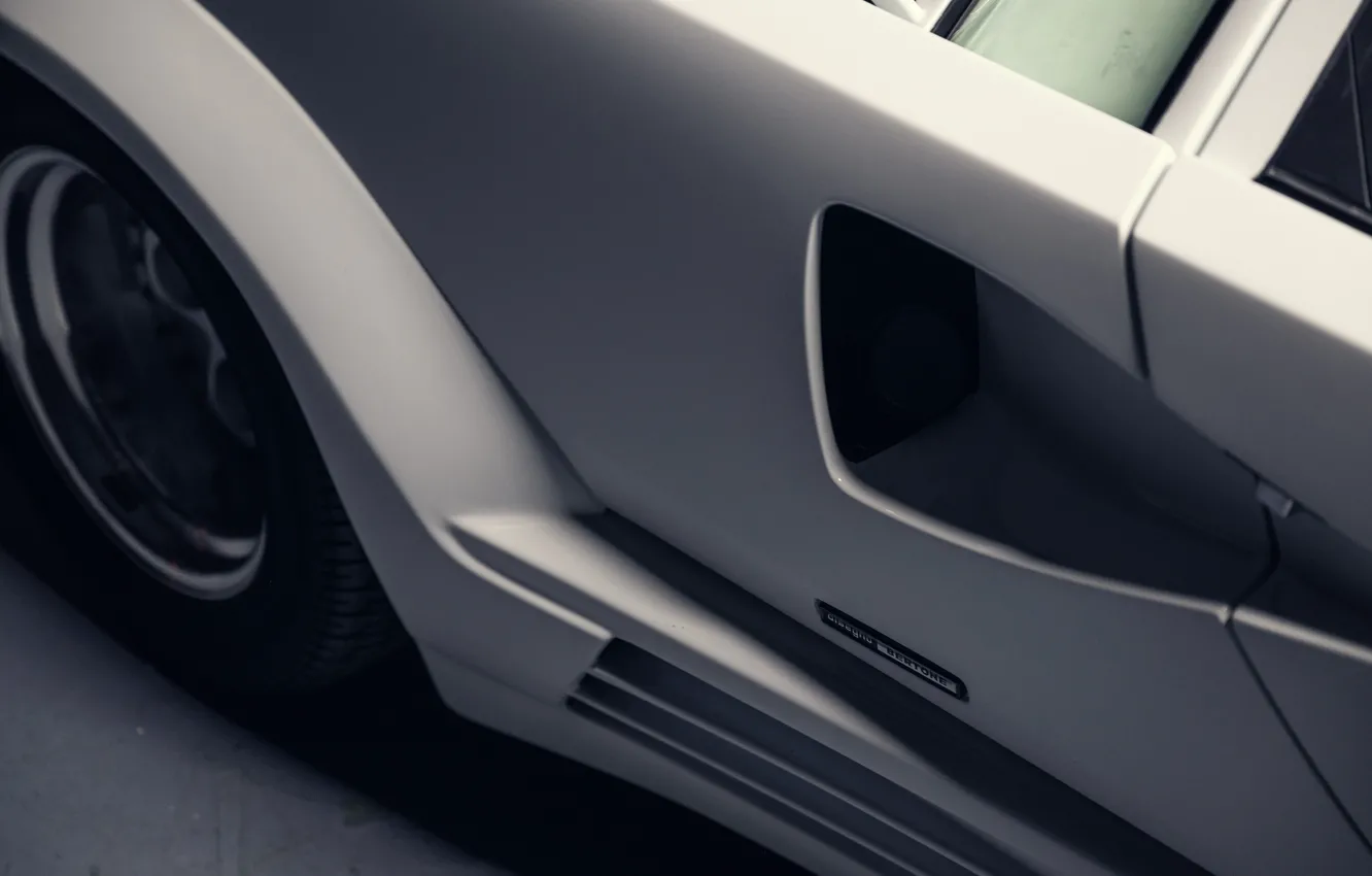 Wallpaper Lamborghini, white, Countach, close up, Lamborghini Countach ...