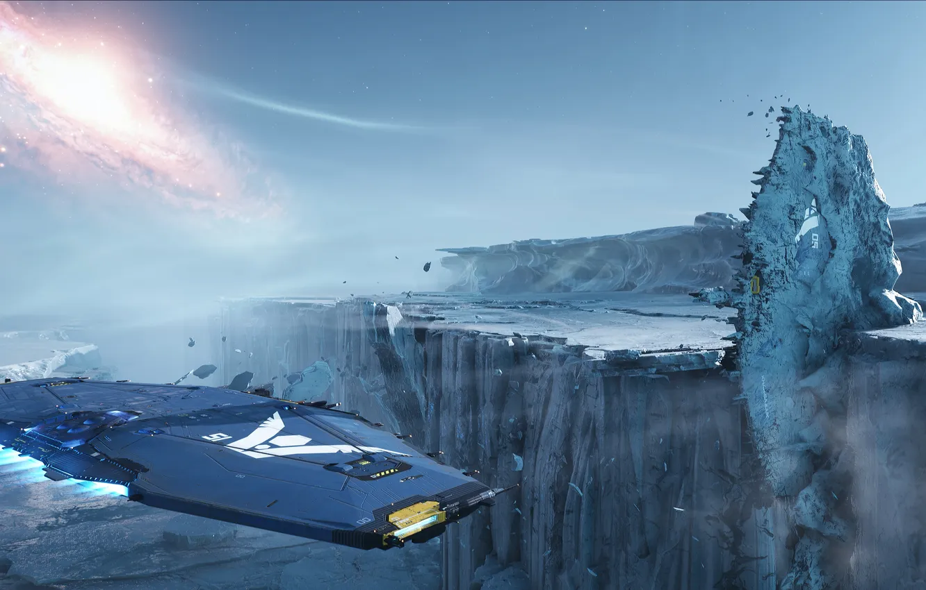 Wallpaper ice, the game, game, Galaxy, spaceship, mother ship, screen ...