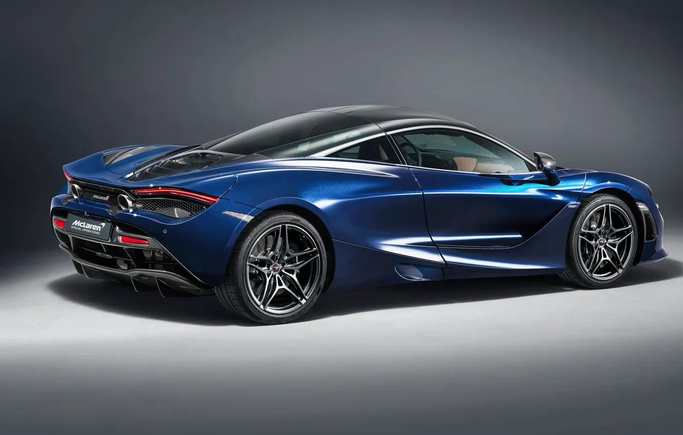 Wallpaper McLaren, rear view, 2018, MSO, 720S, Atlantic Blue for mobile ...
