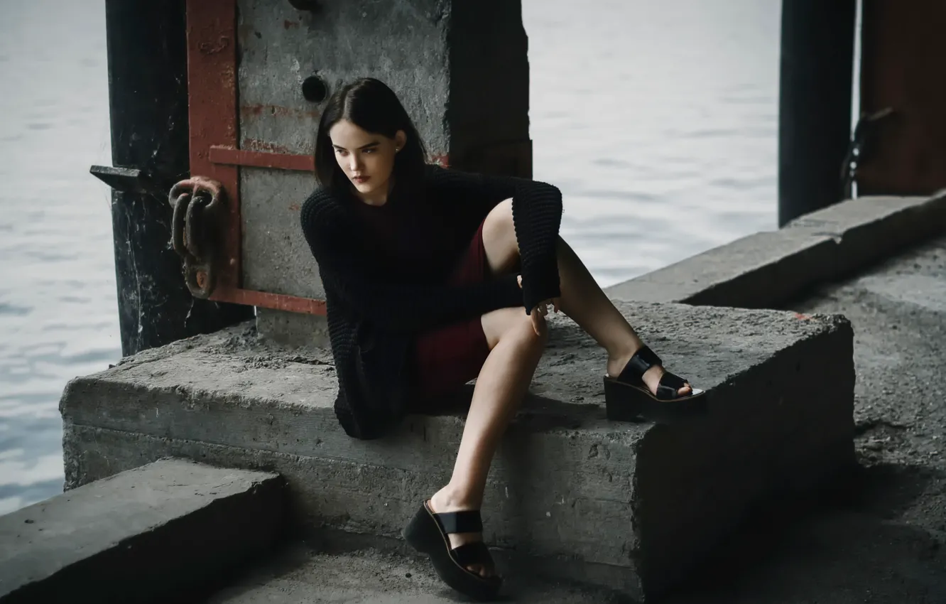 Wallpaper figure, dress, legs, Inna Mosina for mobile and desktop ...