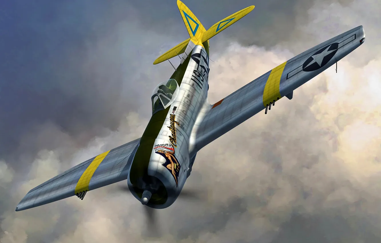 Wallpaper USA, USAF, Republic, P-47N, P-47 Thunderbolt, 463rd FS, 507th ...