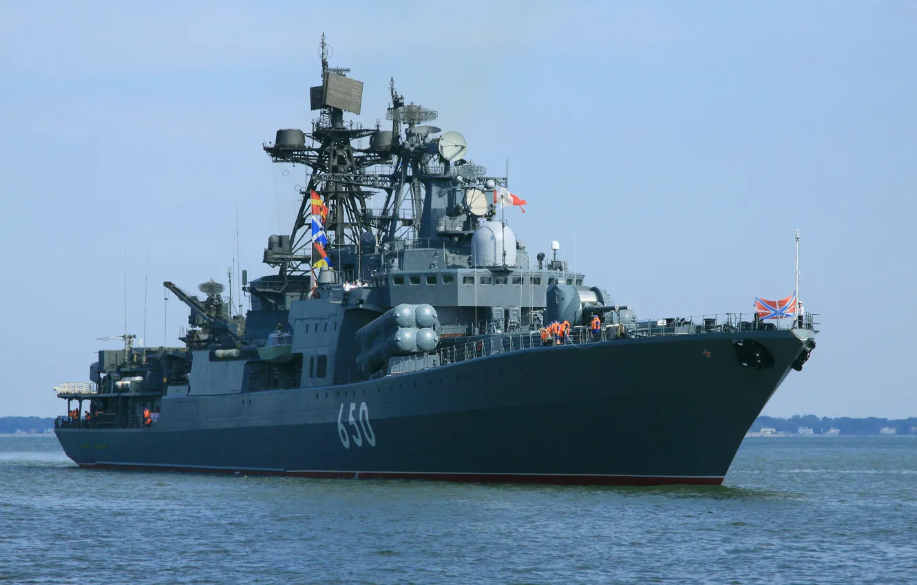 Wallpaper Admiral Chabanenko, BOD, the project 1155.1 for mobile and ...