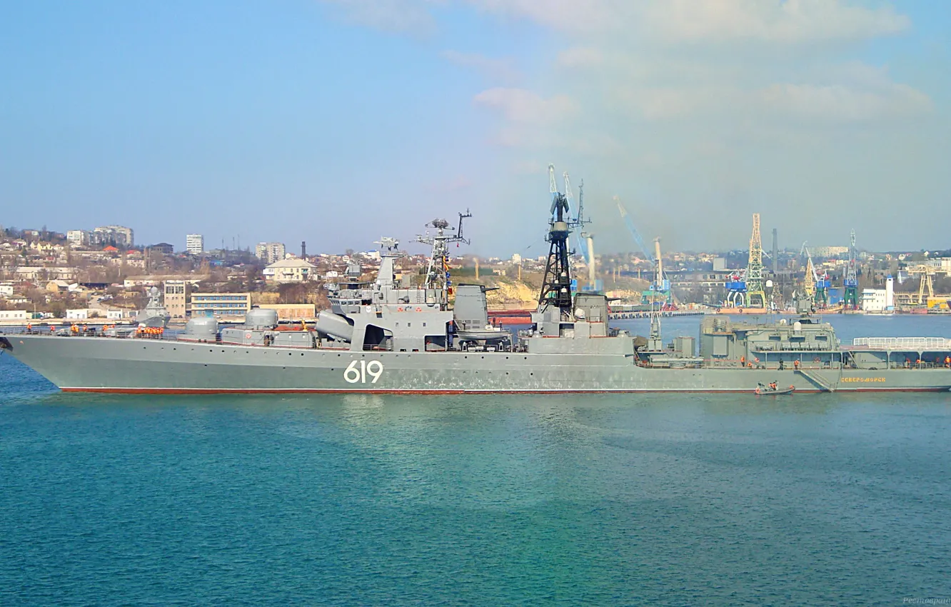 Wallpaper ship, large, anti-submarine, Severomorsk, project 1155 ...