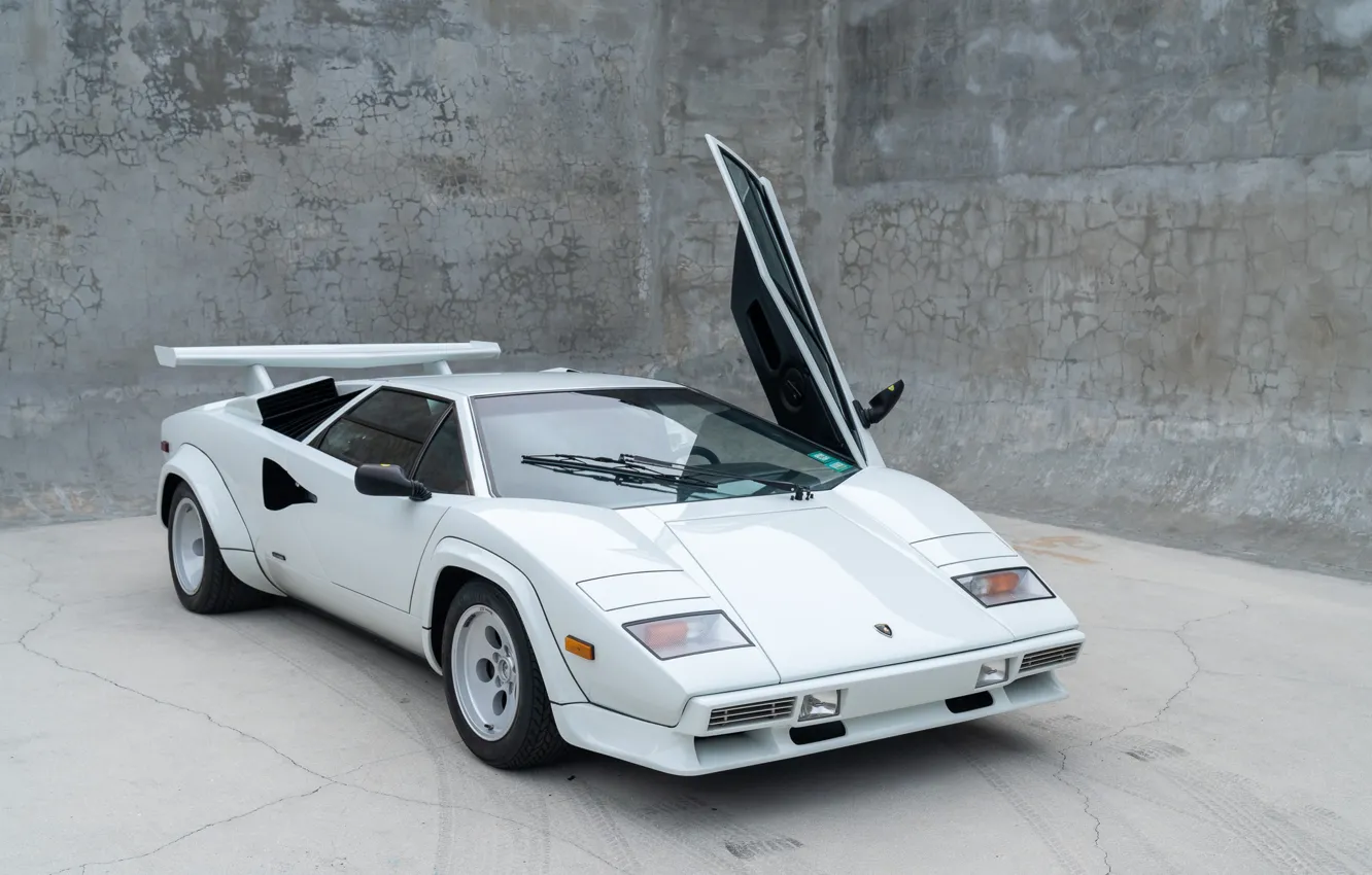 Wallpaper Lamborghini, white, lambo, Countach, Quattrovalvole, LP5000 ...