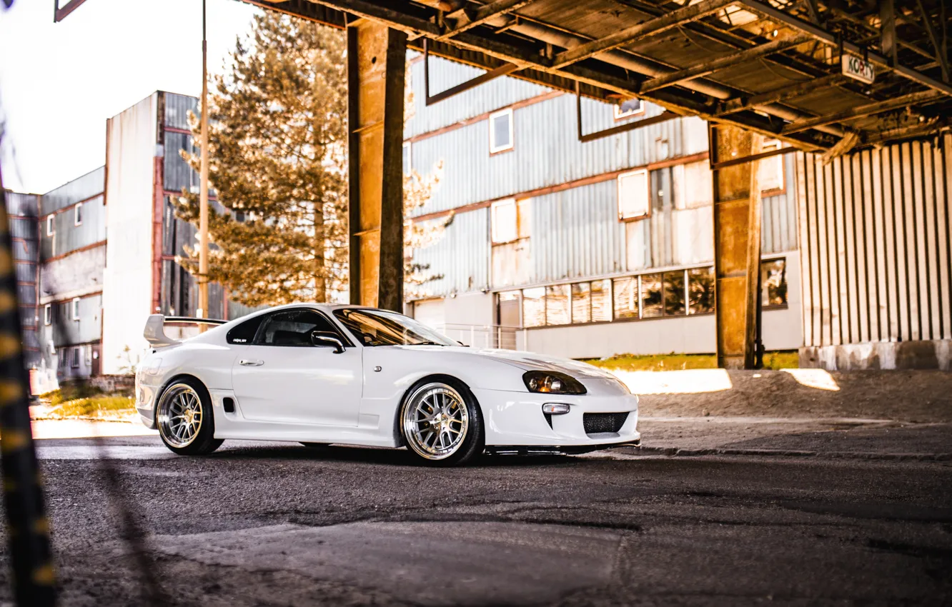 Wallpaper Toyota, White, Supra, Side, Toyota Supra, Building, Road ...