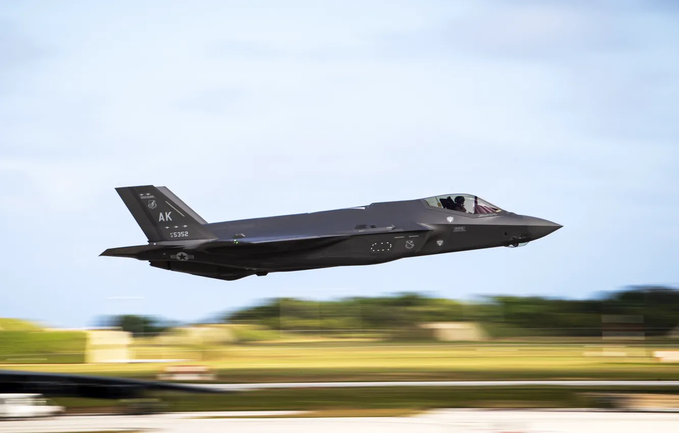 Wallpaper UNITED STATES AIR FORCE, fighter-bomber, Lockheed Martin F-35 ...