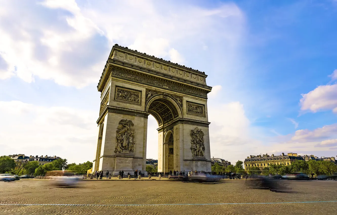 Wallpaper Paris, France, Arch of Triumph, 8k for mobile and desktop ...