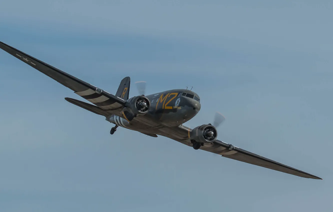 Wallpaper flight, the plane, Douglas, Skytrooper, C-53 for mobile and ...