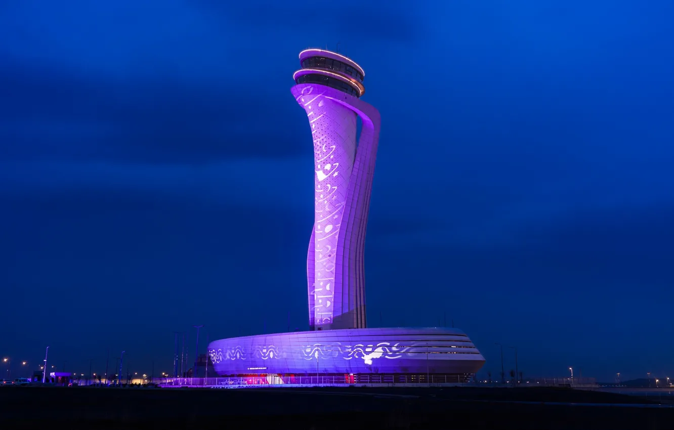 Wallpaper sky, turkey, istanbul airport, air traffic control tower for ... Wallpaper sky, turkey, istanbul airport, air traffic control tower for ...