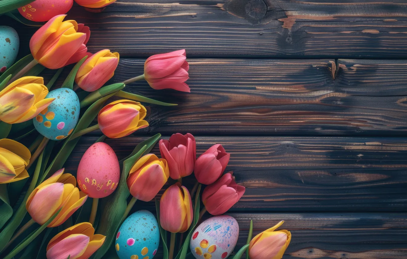 Wallpaper flowers, eggs, spring, colorful, Easter, flowers, spring ...