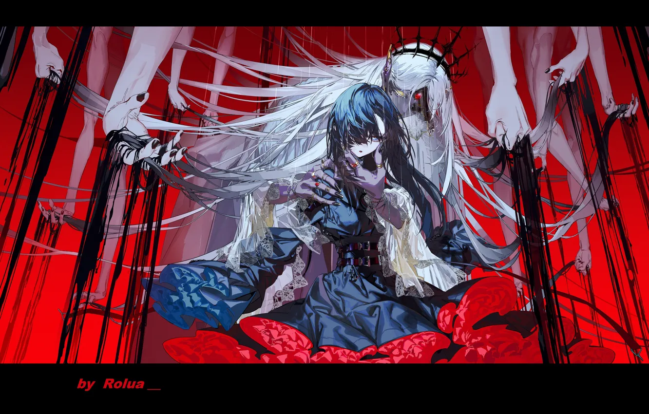 Wallpaper crown, undead, blood, third eye, sacrifice, black magic ...