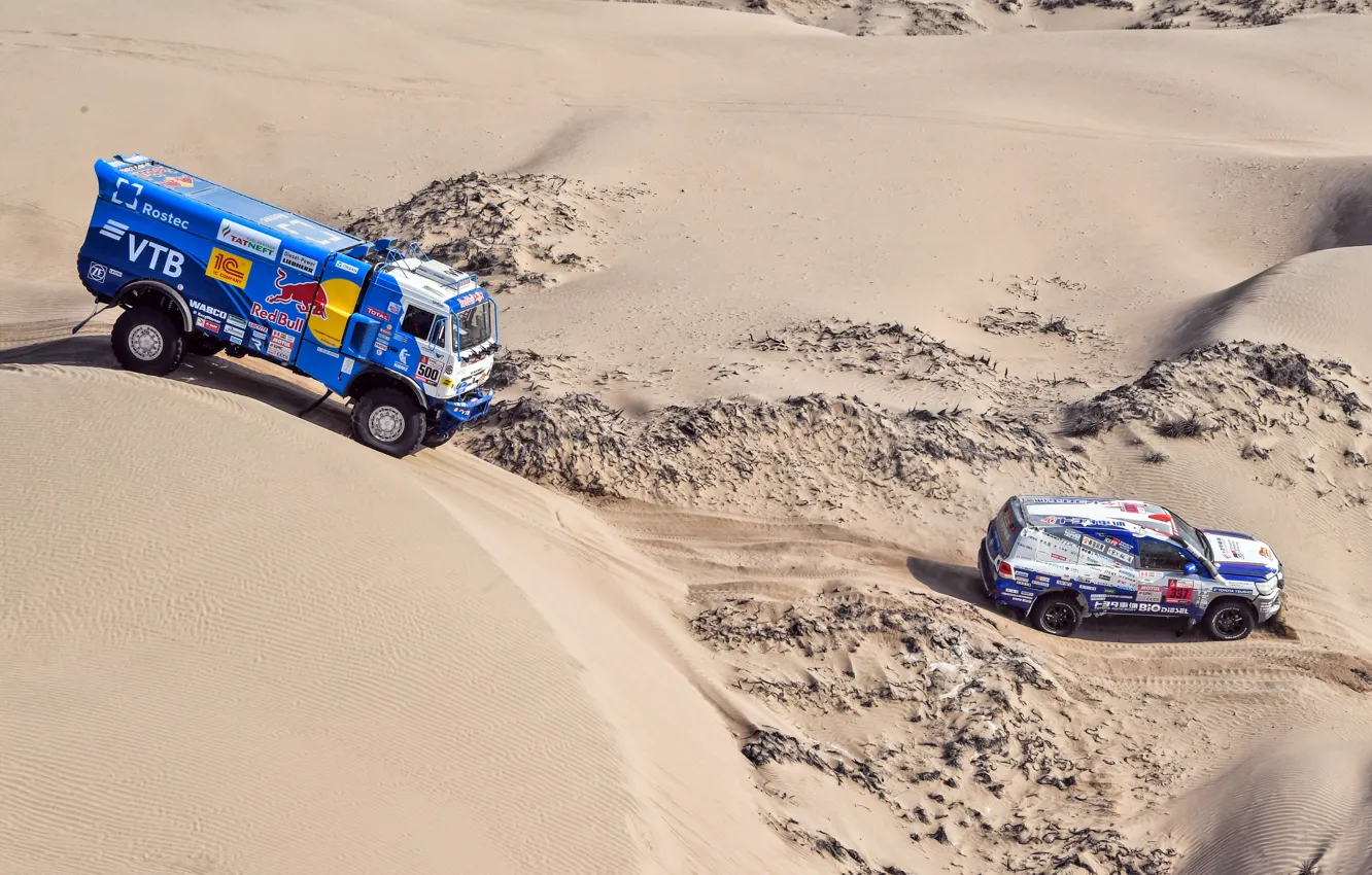 Wallpaper Sand, Truck, Race, Master, Russia, Toyota, 500, Kamaz, Rally ...