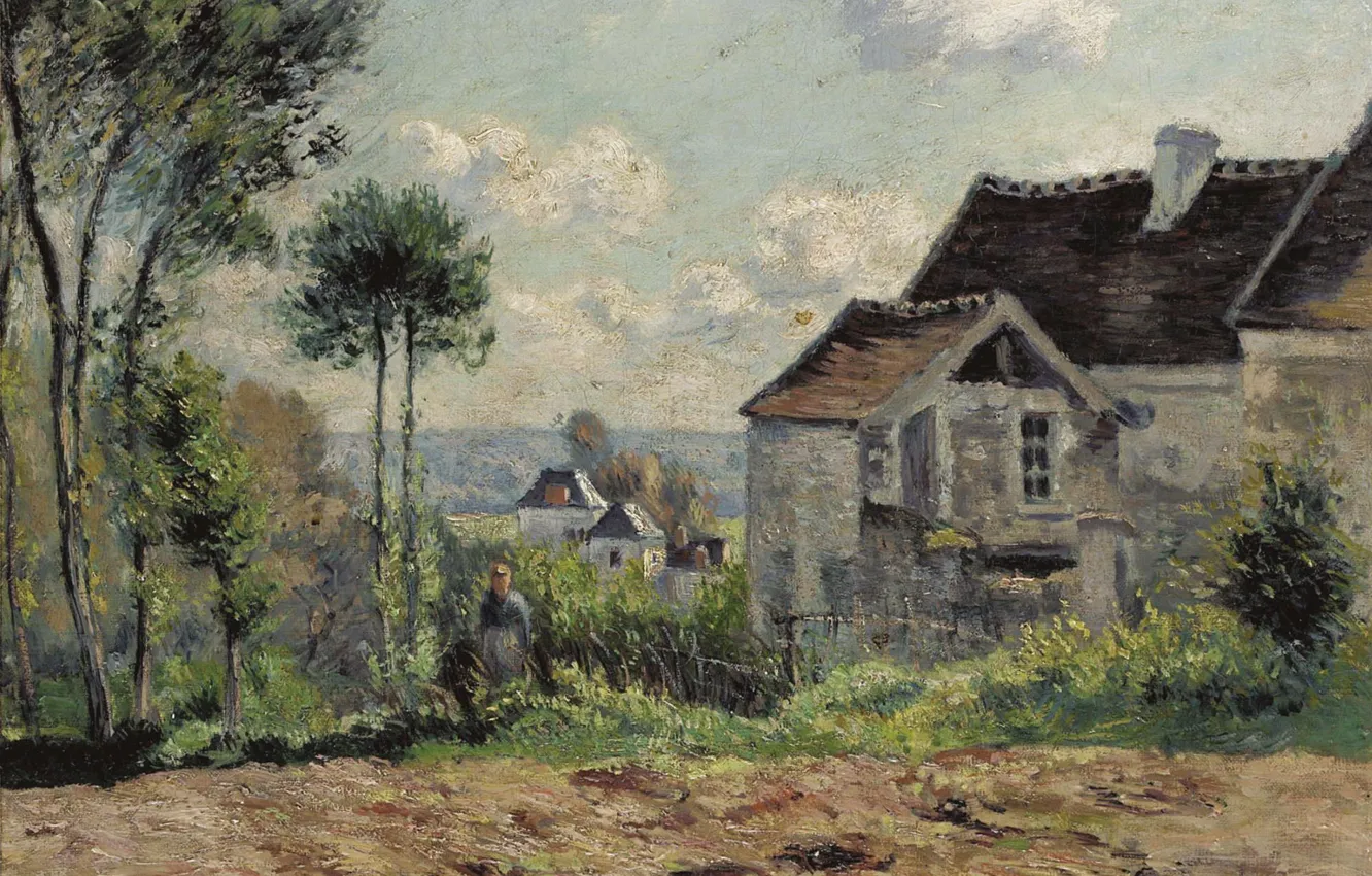 Wallpaper landscape, picture, Farm, Victor Vignon, Victor Vignon for ...