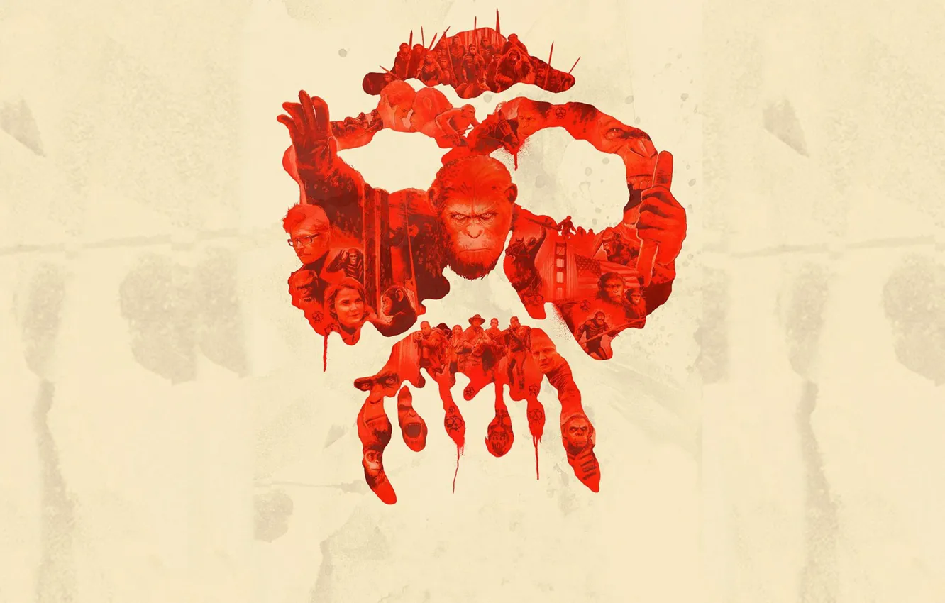 Wallpaper cinema, sake, red, gun, blood, monkey, weapon, hat for mobile ...