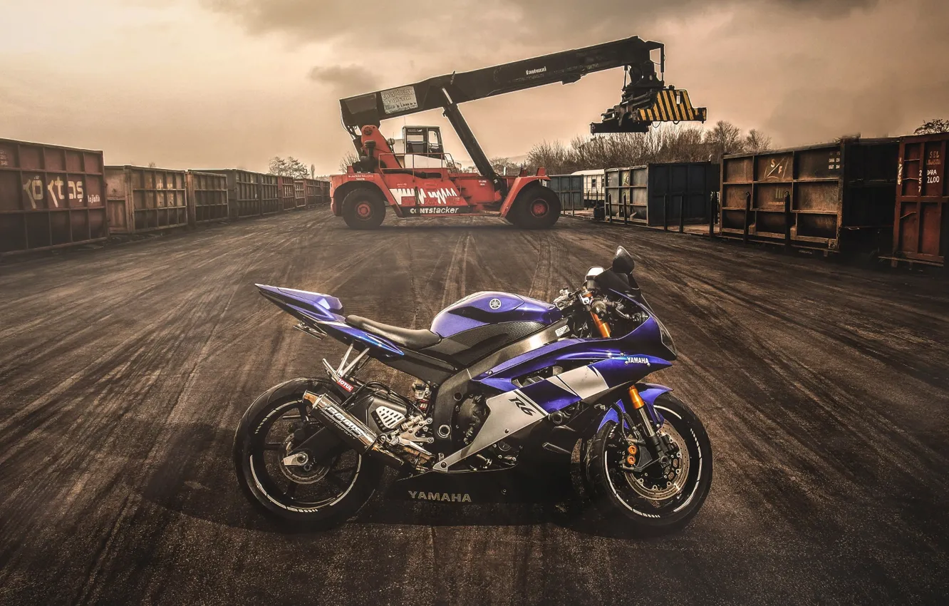 Wallpaper Moto, the evening, container, Motorcycle, Yamaha, sportbike ...