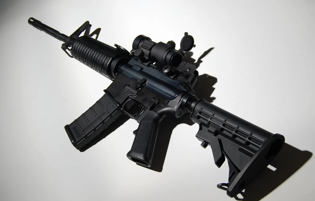 Wallpaper weapons, background, machine, assault rifle, AR-15, assault ...