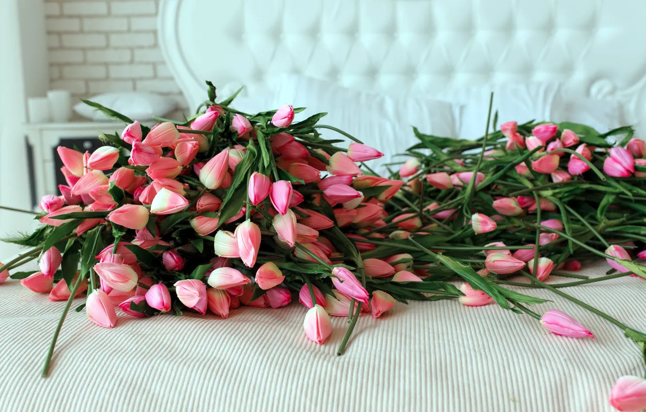 Wallpaper tulips, pink, artificial flowers for mobile and desktop ...