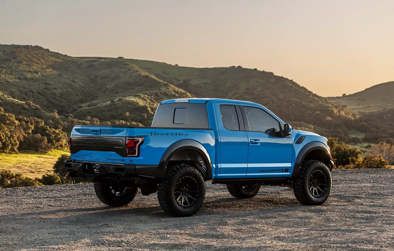 Wallpaper sunset, Ford, Raptor, pickup, F-150, Hennessey, 2019 ...