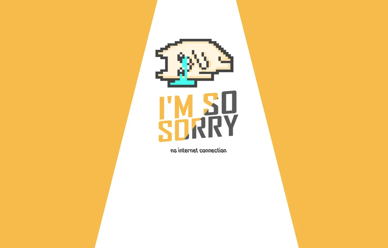 Wallpaper cat, orange, sorry, kot, netinterneta, noconnect for mobile ...