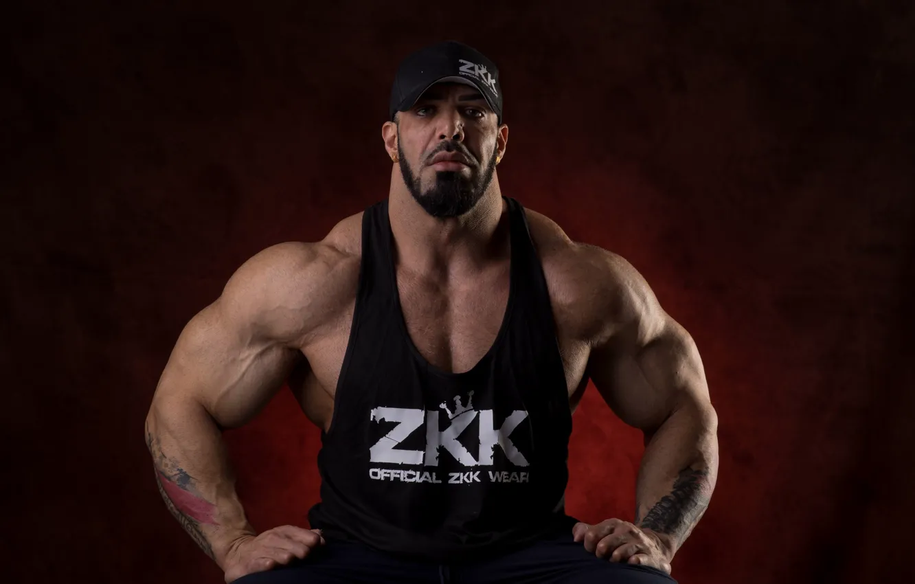 Wallpaper pose, cap, baseball cap, muscle, muscle, athlete, bodybuilder ...