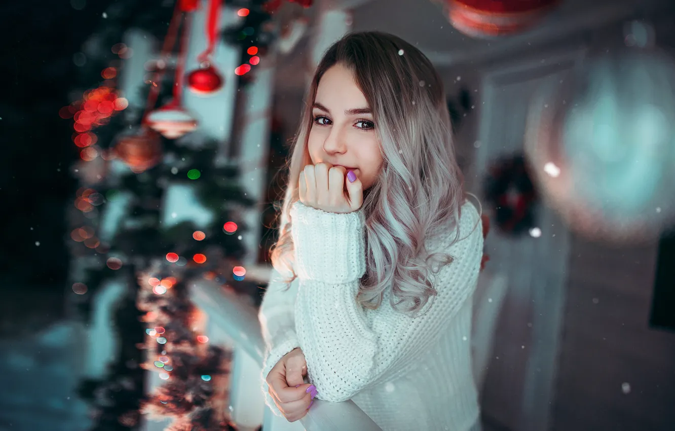 Wallpaper Girl, Light, Model, White, Hair, Blouse, Gorokhov, Maryana Ro ...