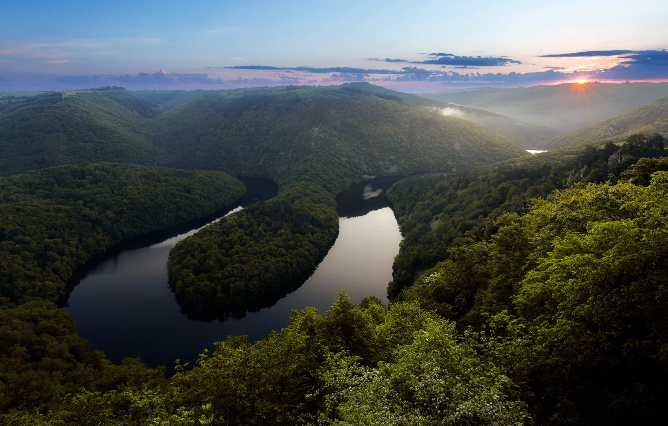 Wallpaper greens, summer, mountains, river, hills, vegetation, foliage ...