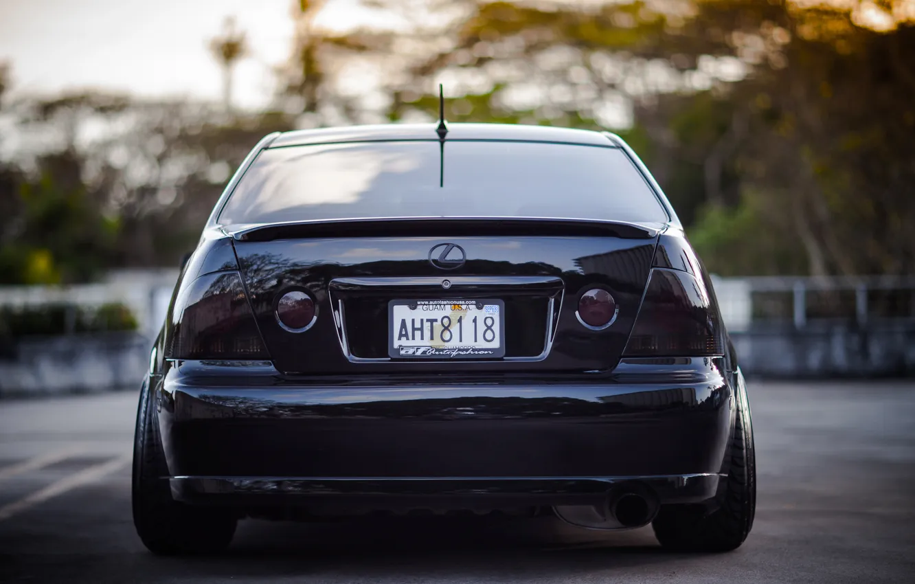 Wallpaper black, tuning, Lexus, back, black, Lexus, is200 for mobile ...