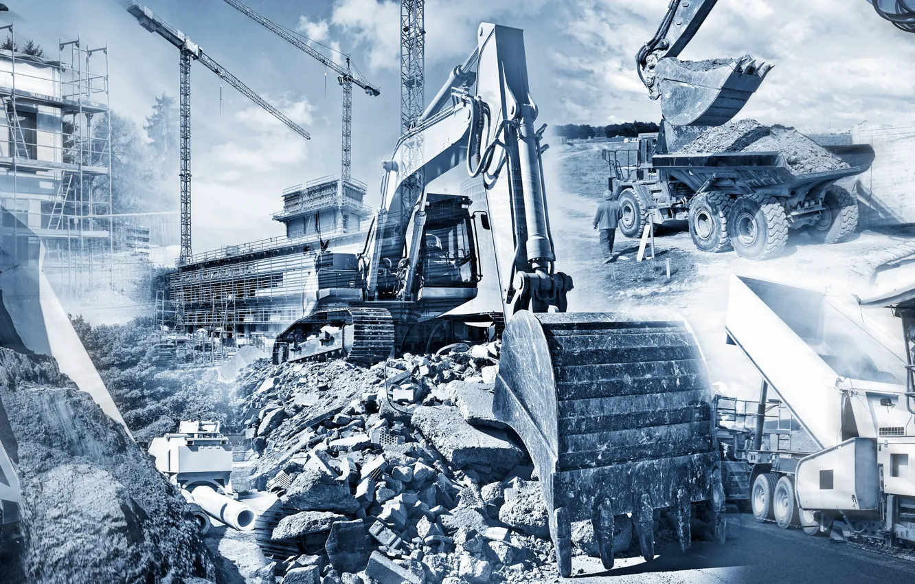 Wallpaper design, architecture, machinery, Construction, engineering ...