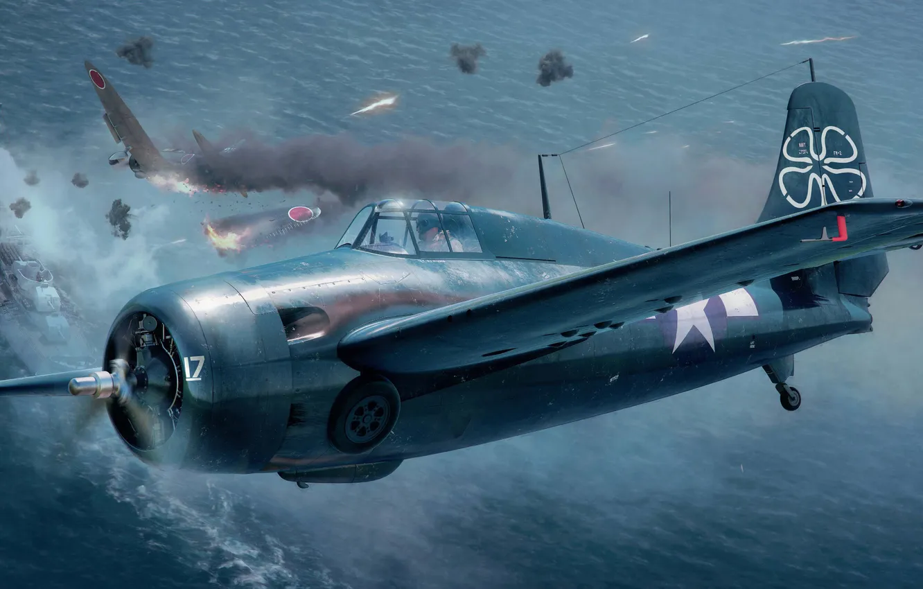 Wallpaper fighter, USA, F4F, Piotr Forkasiewicz, FM-2 Wildcat for ...