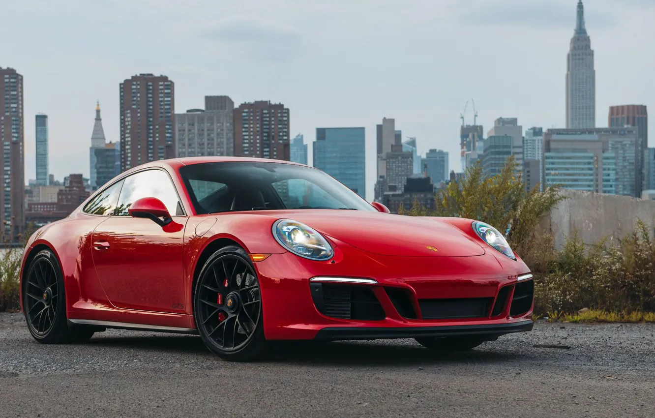 Wallpaper City, Red, Sportcar, Porsche 911 Carrera GTS images for ...