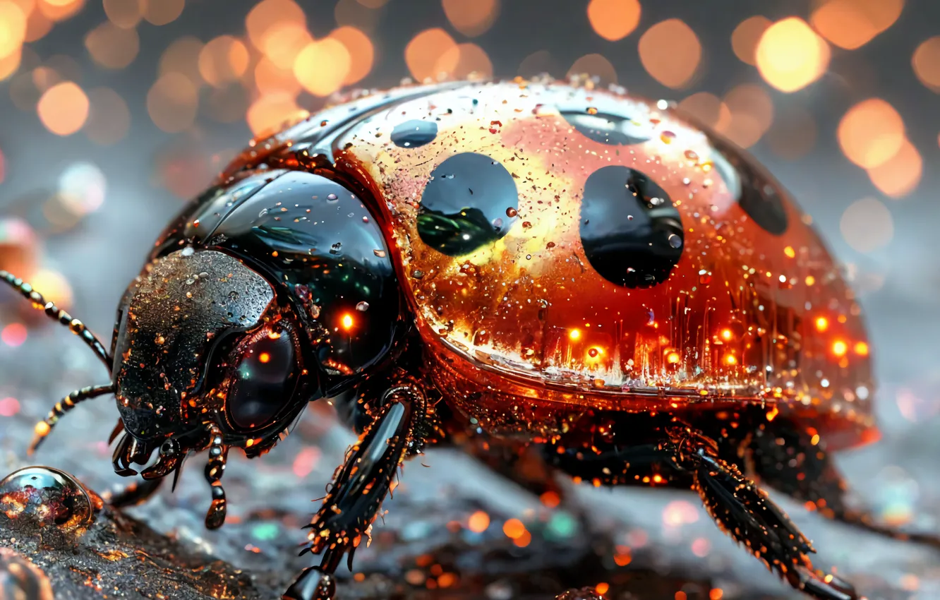 Wallpaper ladybug, Macro, Insects, Ladybug, Bokeh, Super macro for ...