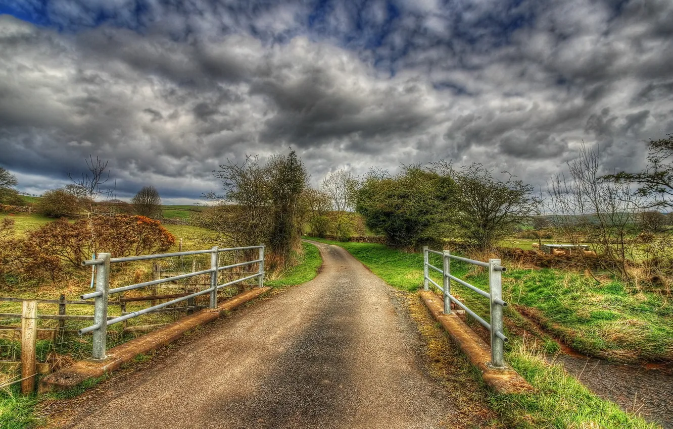 Wallpaper road, landscape, bridge, HDR for mobile and desktop, section ...